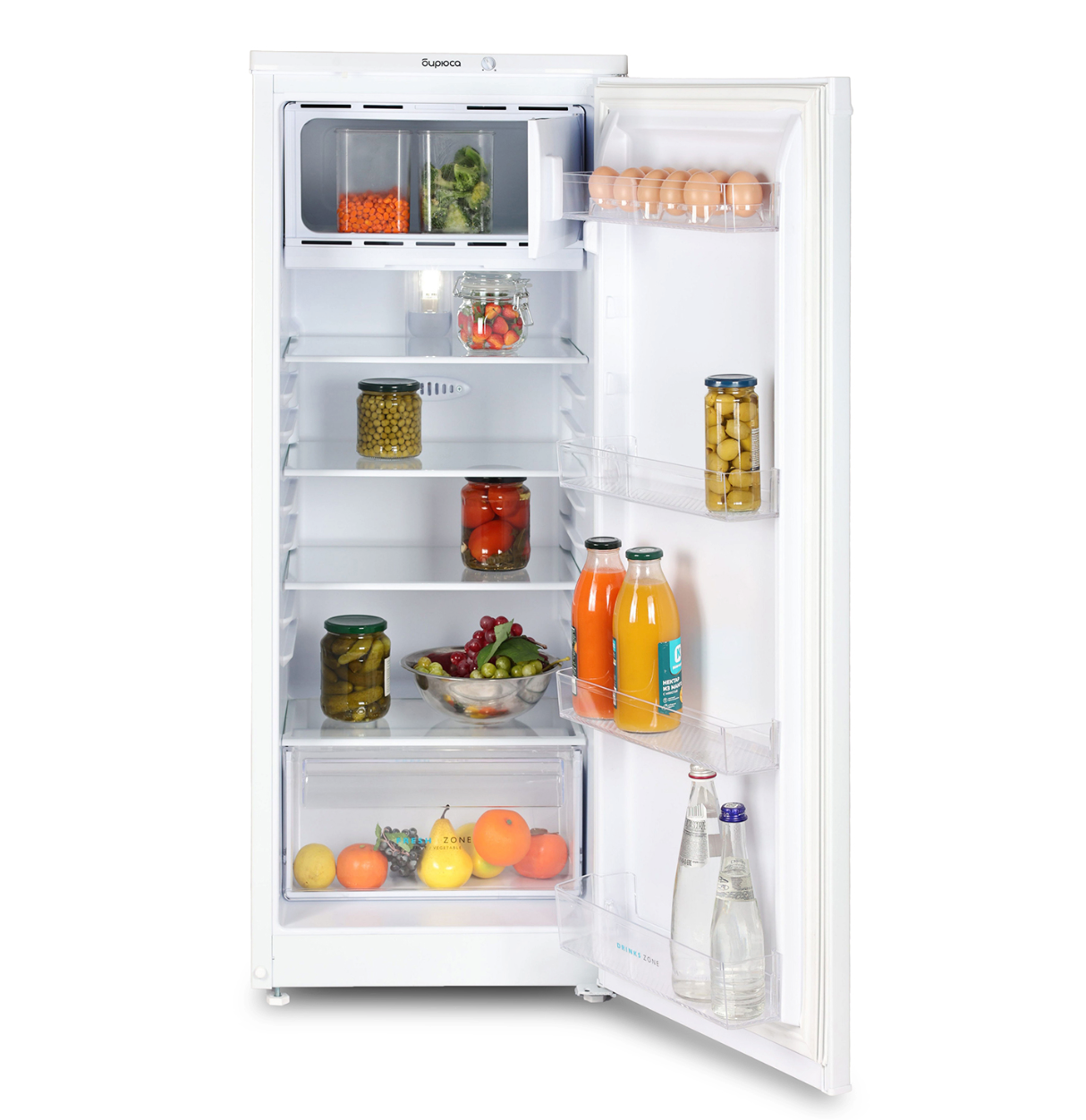 Холодильник однокамерный Бирюса 410, белый