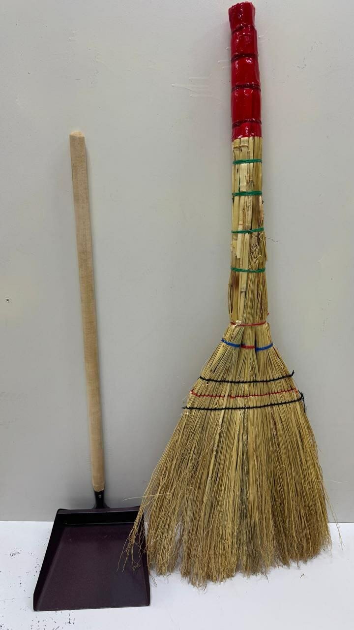 Веник сарго люкс 90 см Комплект с совком
