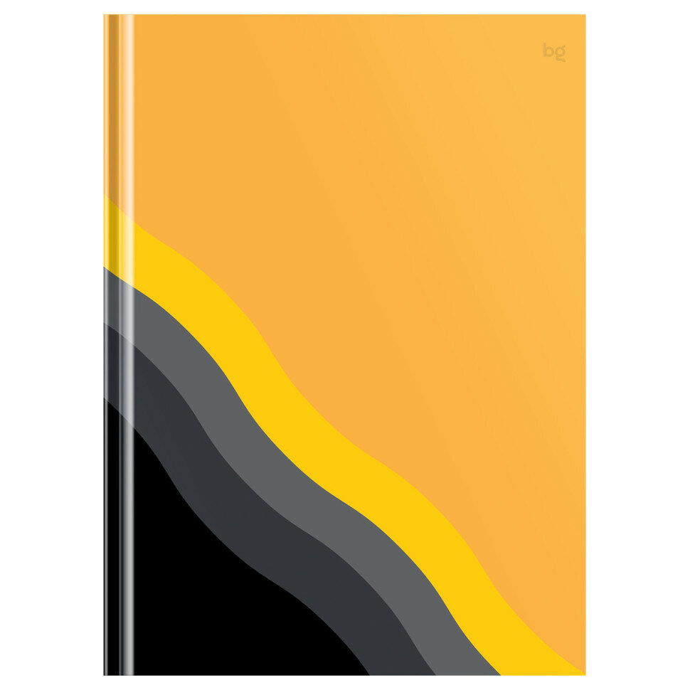 Бизнес-блокнот А4, 120л, BG "Bright wave", глянцевая ламинация, 376898