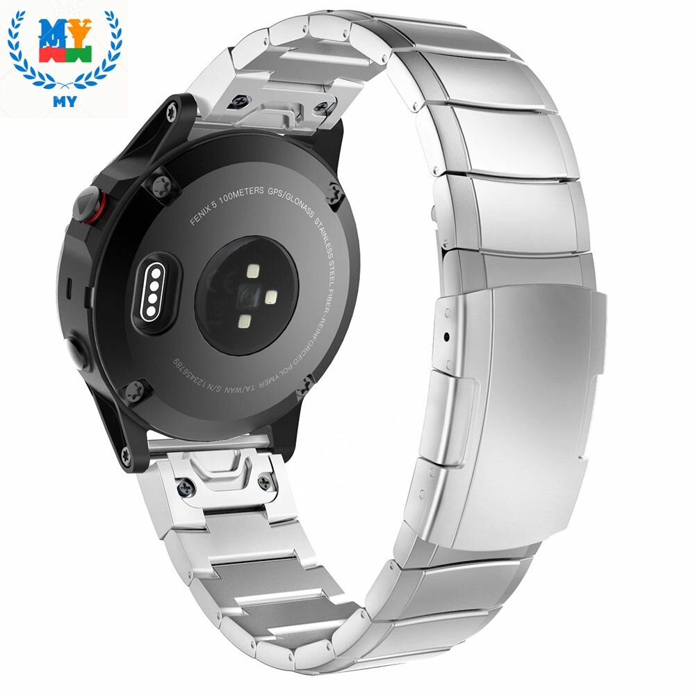 Титановый ремешок для Garmin Fenix 7 6 Pro 5 Plus, браслет Quick Fit 22 мм для Forerunner 965/955/945/935 Epix 2, Серебро