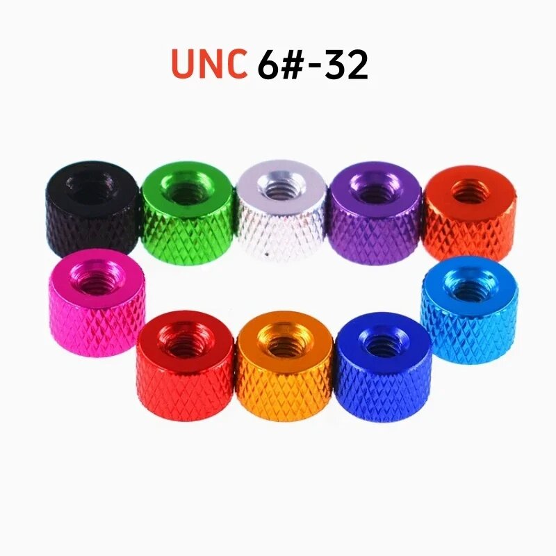 Анодированные алюминиевые гайки UNC 6 #-32 6-32(10pcs), Red