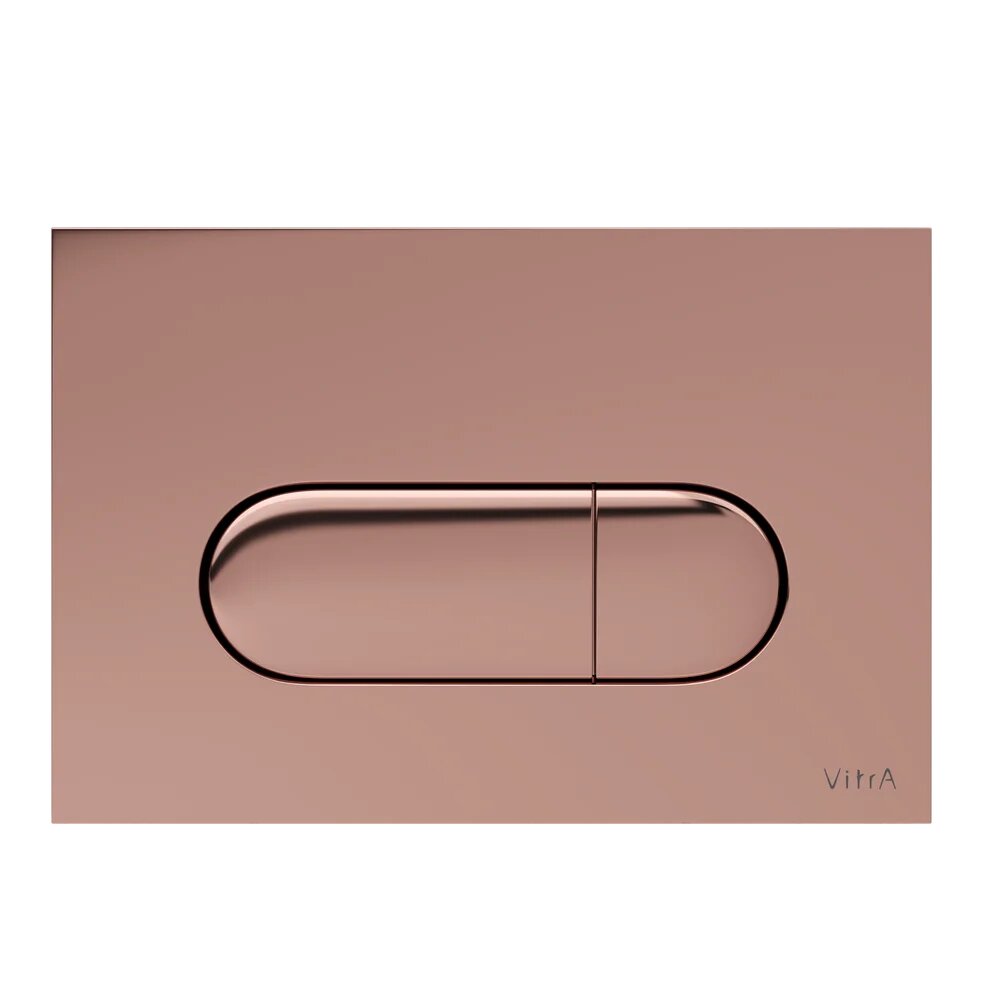 Кнопка смыва для унитаза VitrA Root Round 740-2240 медь, глянцевая, кнопка для инсталляции, двойной смыв