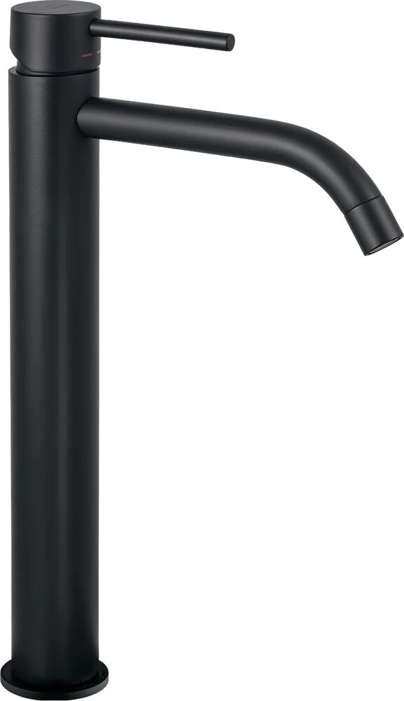 Смеситель для раковины Paffoni Light LIG081NO черный, матовый, кран для ванной в раковину, из латуни, рычажный, с керамическим картриджем