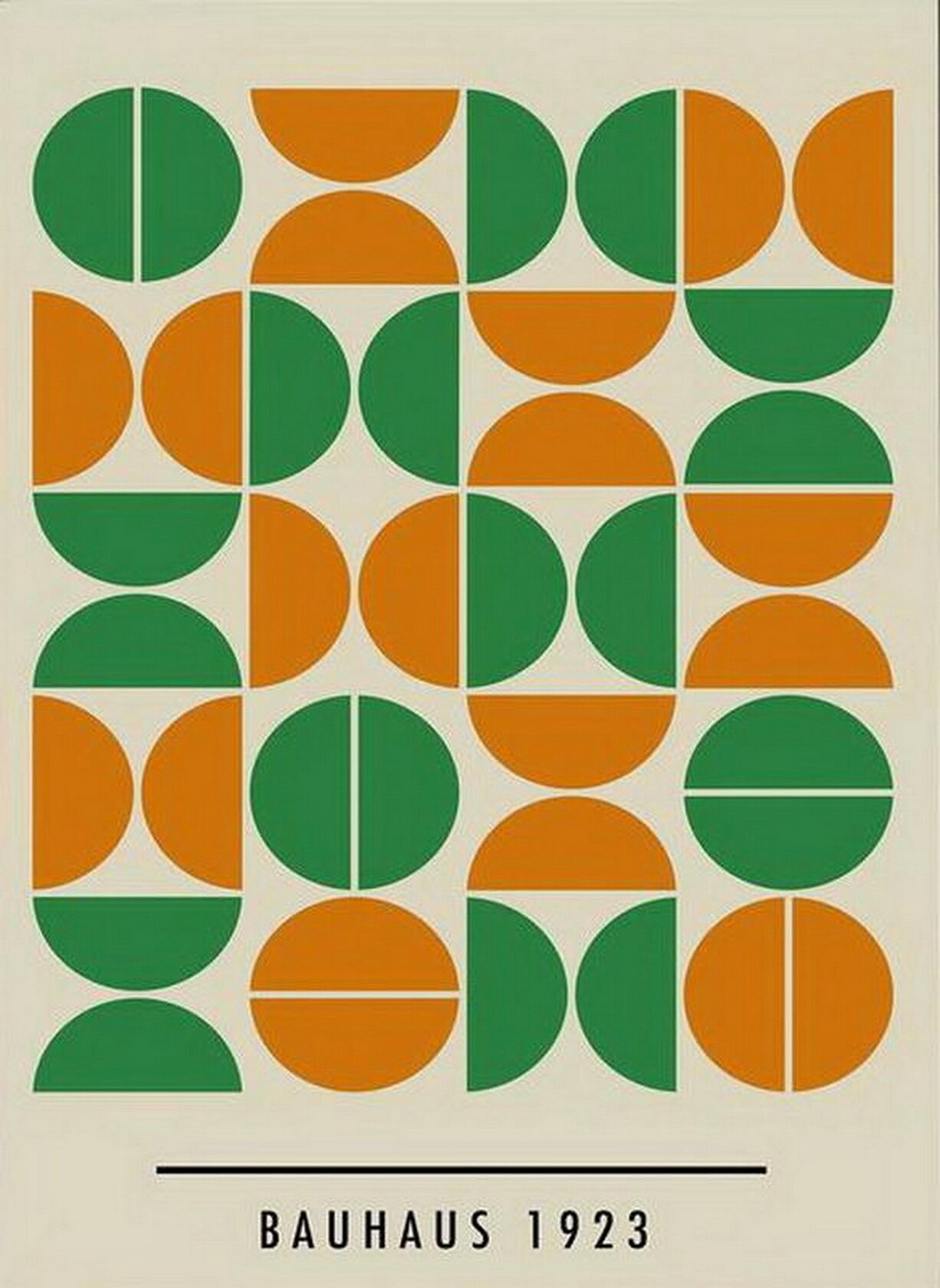 Плакат, постер Bauhaus 1923 на бумаге, размер 21х30см