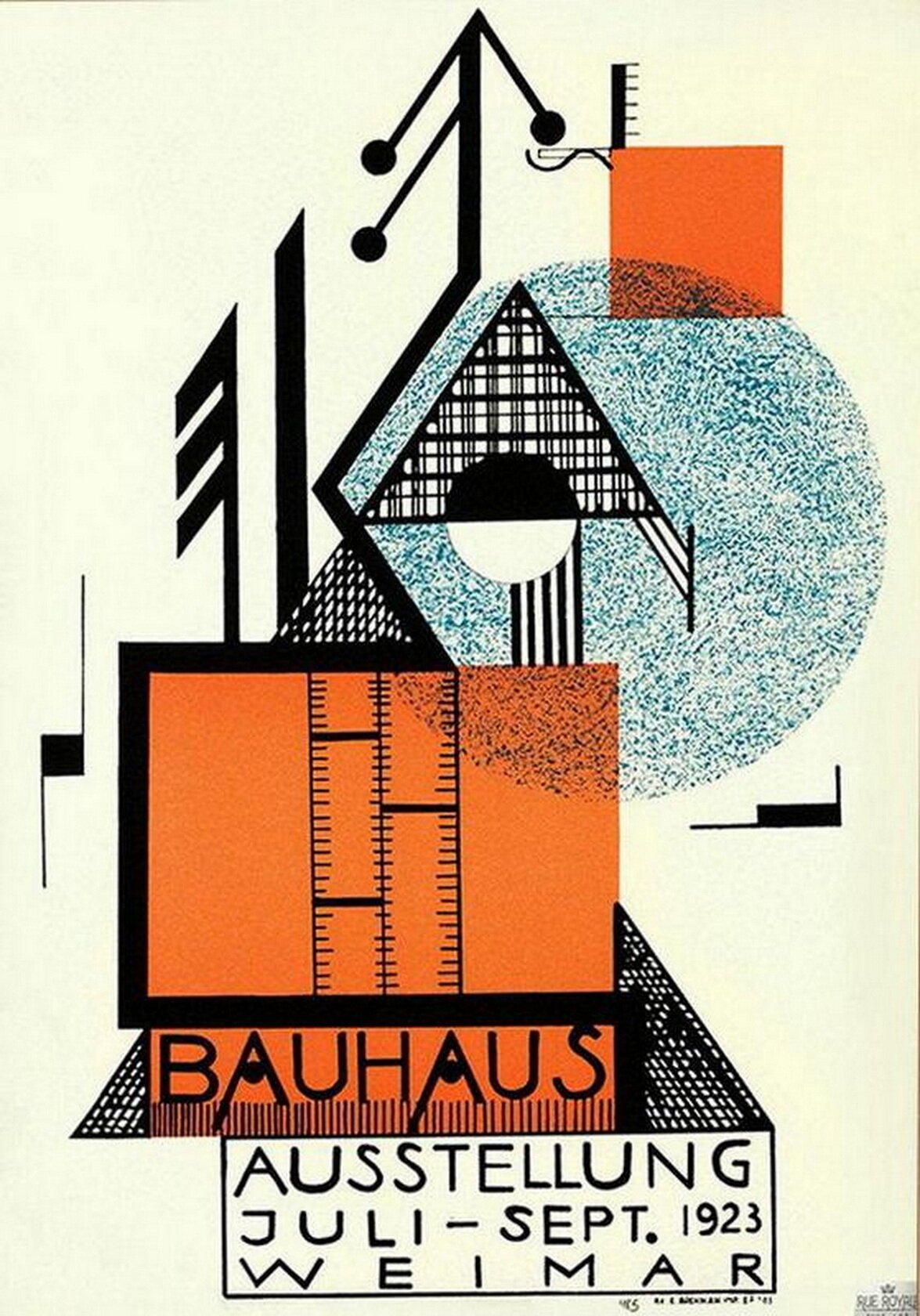 Плакат, постер Баухаус на бумаге, размер 21х30см