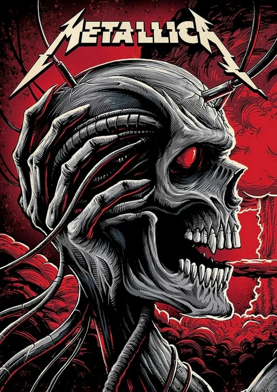 Плакат, постер Metallica группа - Rock Metal Legends на бумаге, размер 42х60см