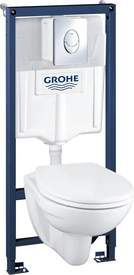 Комплект 4 в 1 Grohe Solido 39192000 подвесной унитаз / инсталляция / кнопка