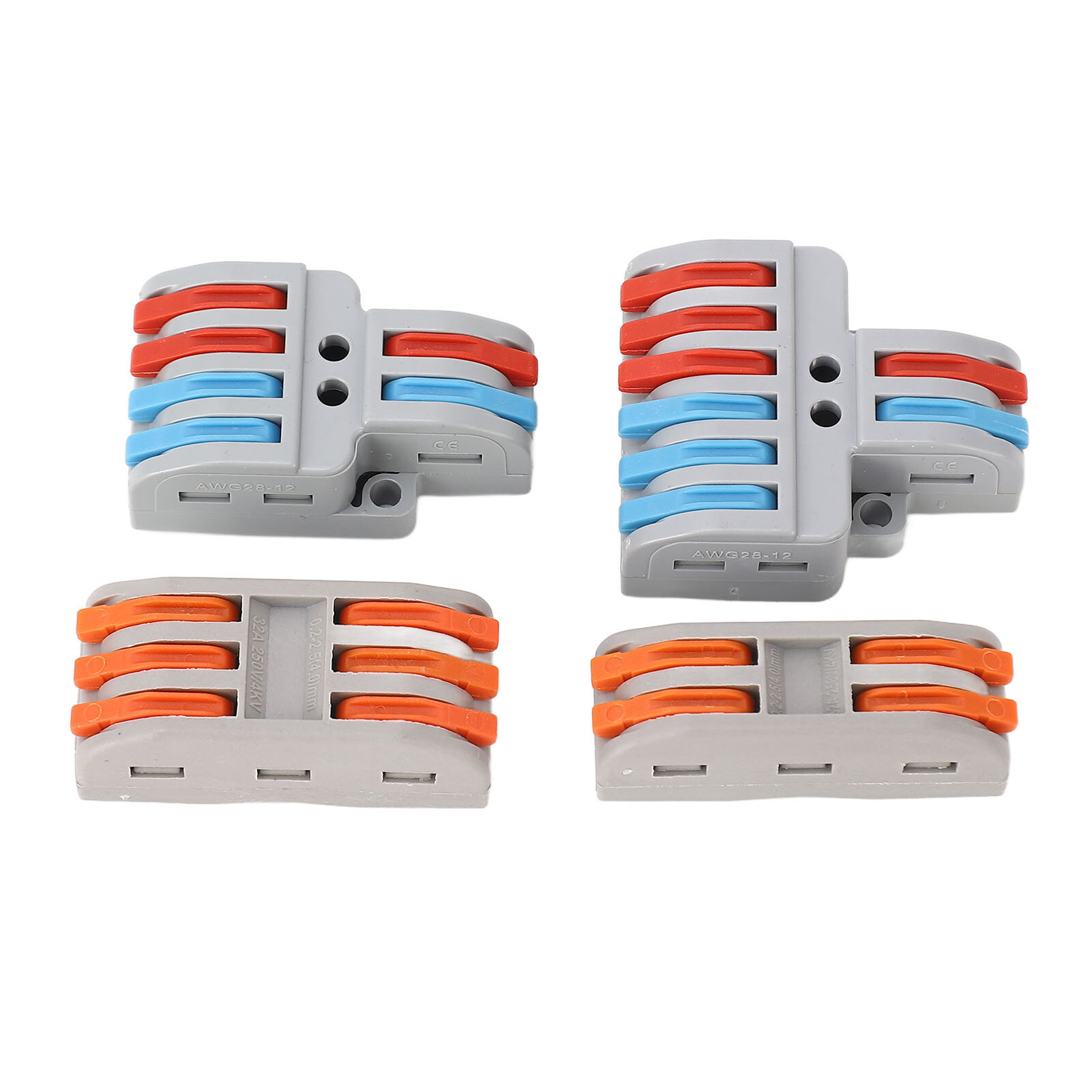 Разъем для сращивания проводов, 41 шт, 32 А, 500 В, рычаг, соединитель провода, разъем проводника, 4 типа для подключения