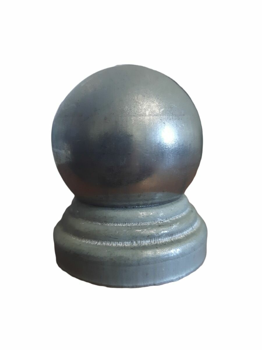 Кованый наконечник с шаром диаметром 115 мм, навершие на забор, заглушка, декор на трубу 1 шт.