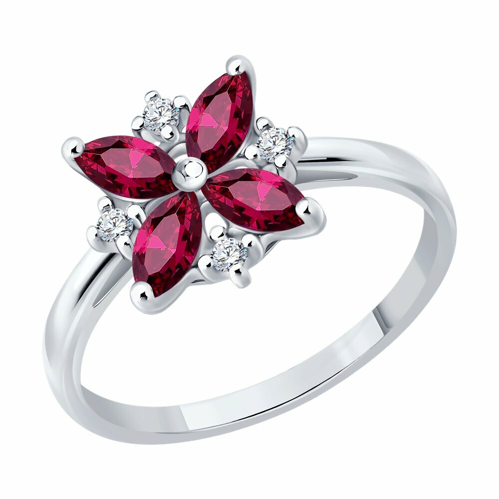 Кольцо, серебро, 925 проба, родирование