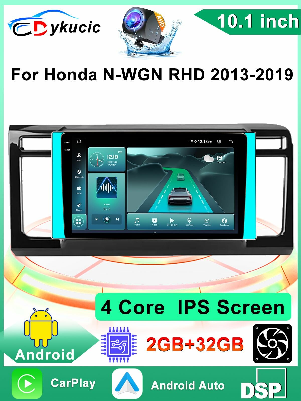 Магнитола для Honda N-WGN RHD 2013-2019