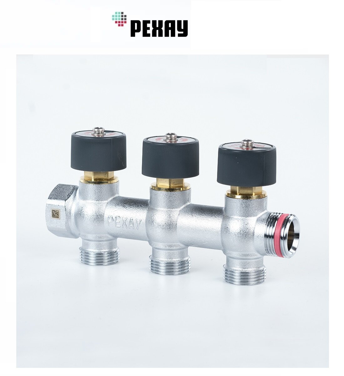 Коллектор распределительный рехау с плавной регулировкой G 3/4" 3 отвода G 3/4" евроконус (11316453001)