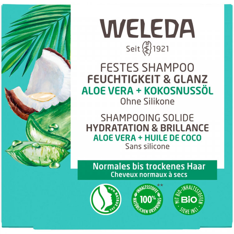 WELEDA Мыло для волос Алоэ вера+Кокос 50 г