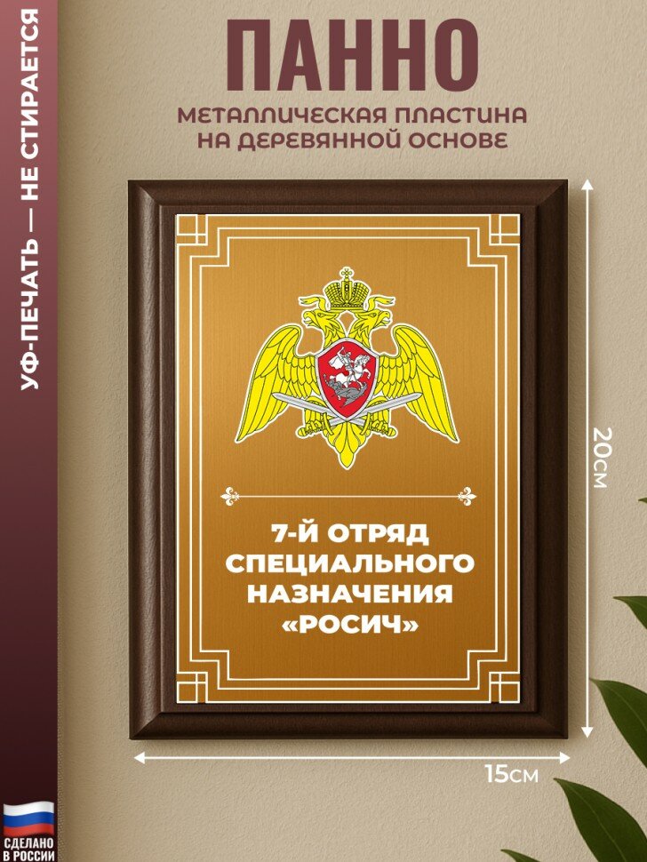 Настенный диплом "7-й отряд специального назначения «росич" Росгвардия