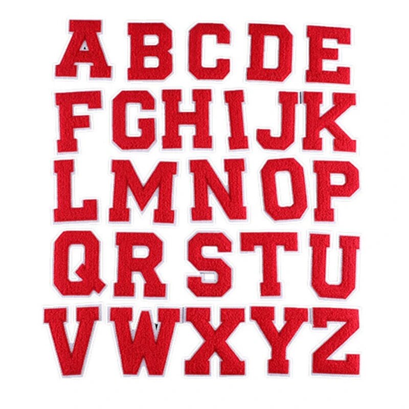 Красные вышитые буквы для рукоделия U