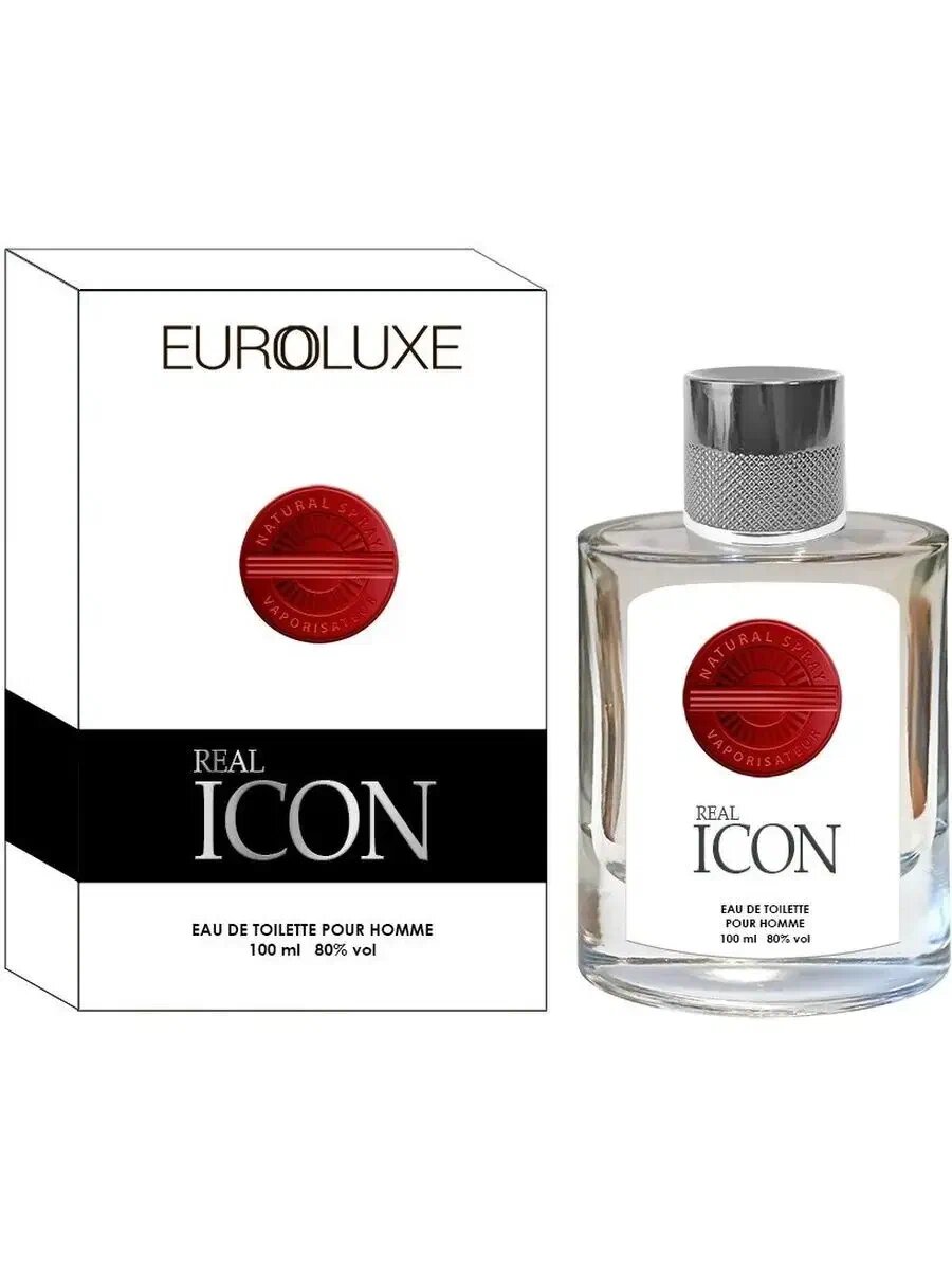 Туалетная вода Euroluxe "Icon Real", мужская, древесно-фужерный аромат, 100 мл