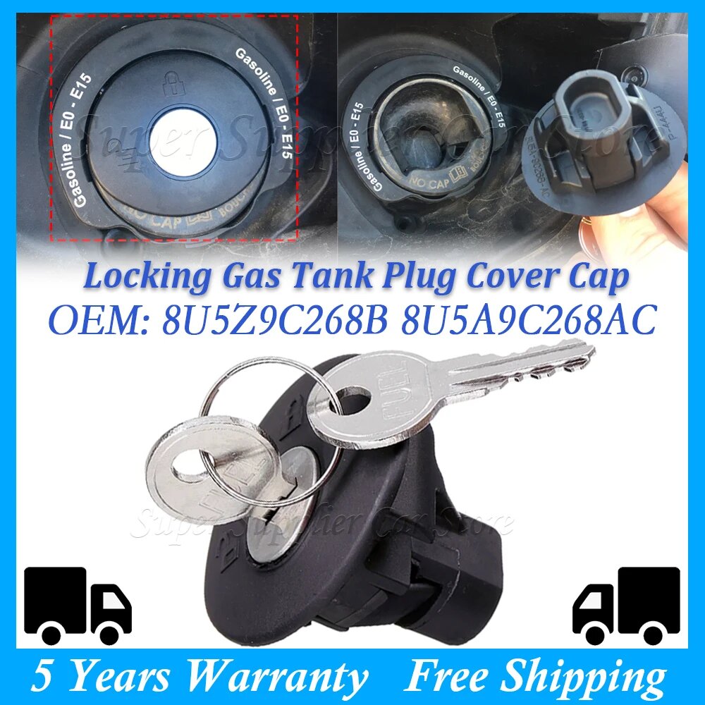 8U5A9C268AC для Ford Focus F150 Explorer Escape Mustang Fusion Lincoln MKT запорная Крышка для топливного бака с ключом 8U5Z9C268B