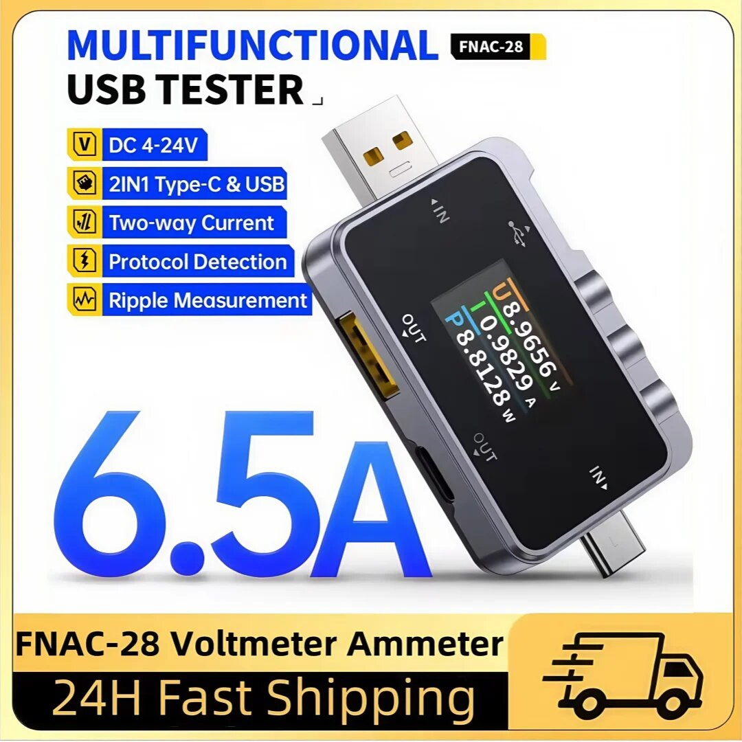 FNIRSI FNAC-28 USB-тестер напряжения и тока