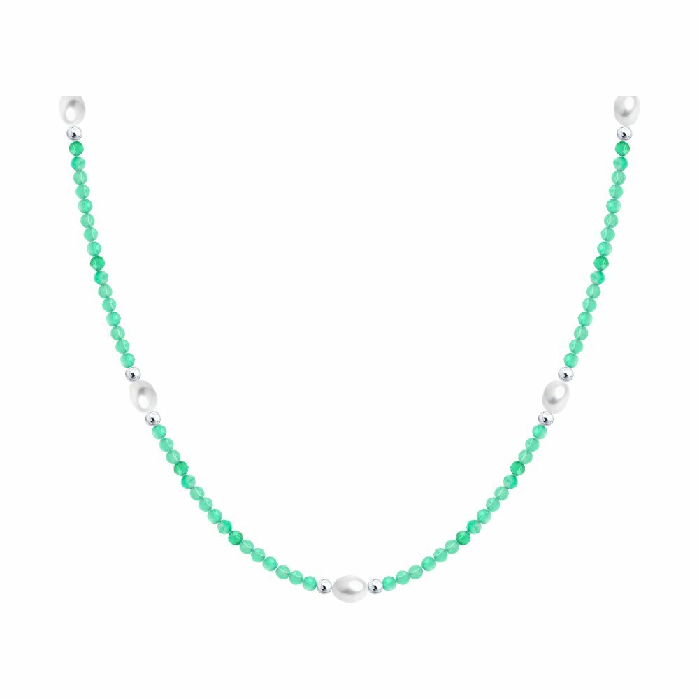 Колье, серебро, 925 проба, родирование