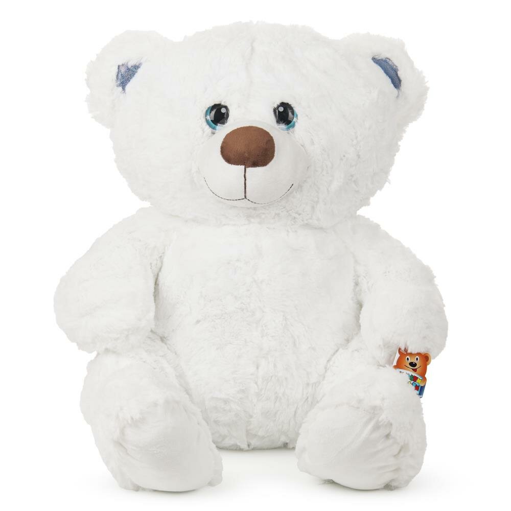 Игрушка мягкая мишка белый с бантиком, 50 см. Мульти-пульти M126729BB-50NS