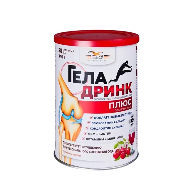 Геладринк Плюс / Geladrink Plus порошок со вкусом вишни по 340 г 1 шт