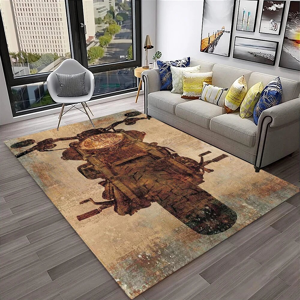 3D винтажный мотоциклетный ковёр LOUSIDREAM 40x60cm, 11