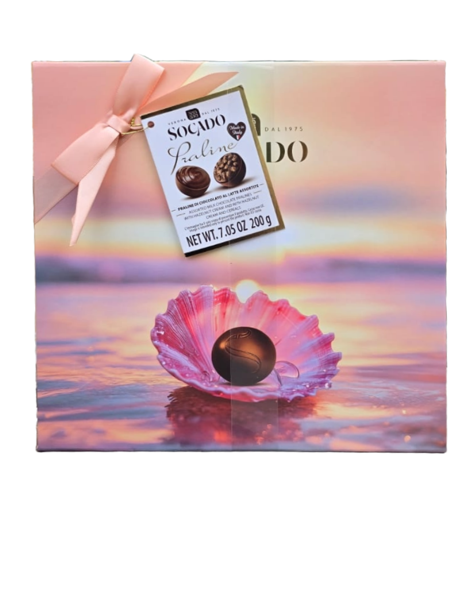 Socado Жемчужина 200г ассорти шоколадных конфет подарочная упаковка