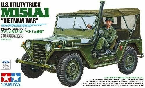 Tamiya 35334 1/35 U.S.Utility Truck M151A1 Вьетнамская война сборная модель автомобиль