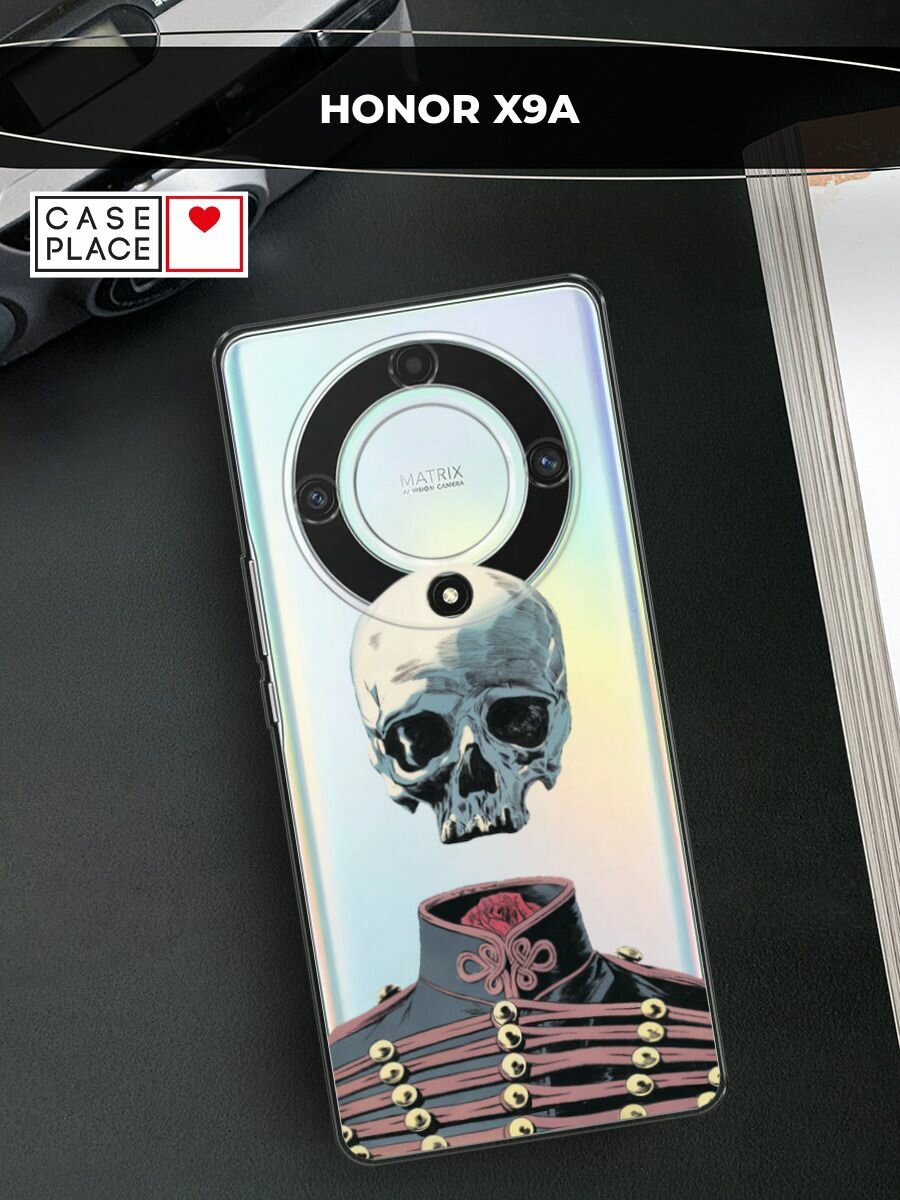 Чехол на Honor X9A / Хонор X9A с принтом "Гусар", прозрачный