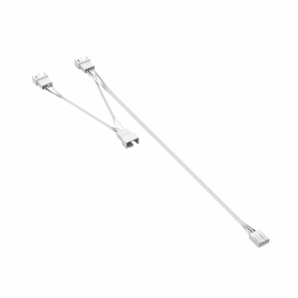 Тихая работа: регулируемый удлинительный кабель 4Pin PWM, Белый - 1 to 3