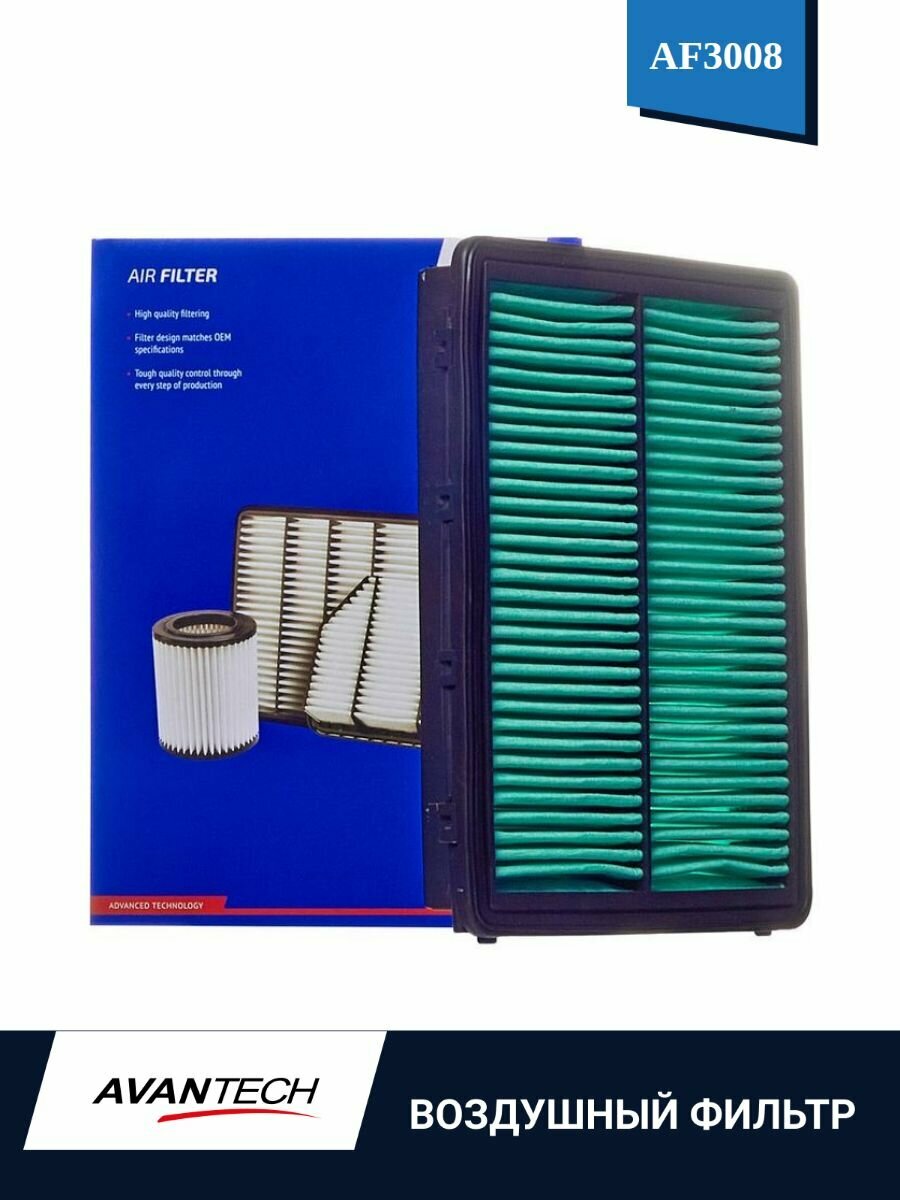 Фильтр воздушный Avantech AF3008 KIA Sorento III UM 24 GDI 33 35 MPI, HYUNDAI Santa Fe IV TM 24 GDI, Palisade LX2 KIA Sorento III UM 2.4 GDI 3.3 3.5 MPI, HYUNDAI Santa Fe IV TM 2.4 GDI, Palisade LX2