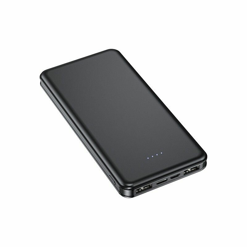 HOCO Внешний аккумулятор Power bank Повербанк J100, 10000 мАч, черный
