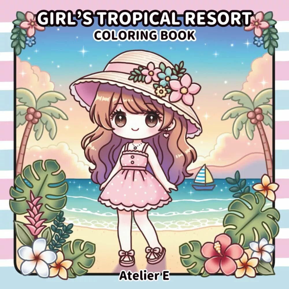 Раскраска антистресс для взрослых и подростков Coco Wyo -GIRLSTROPICALRESORT 120