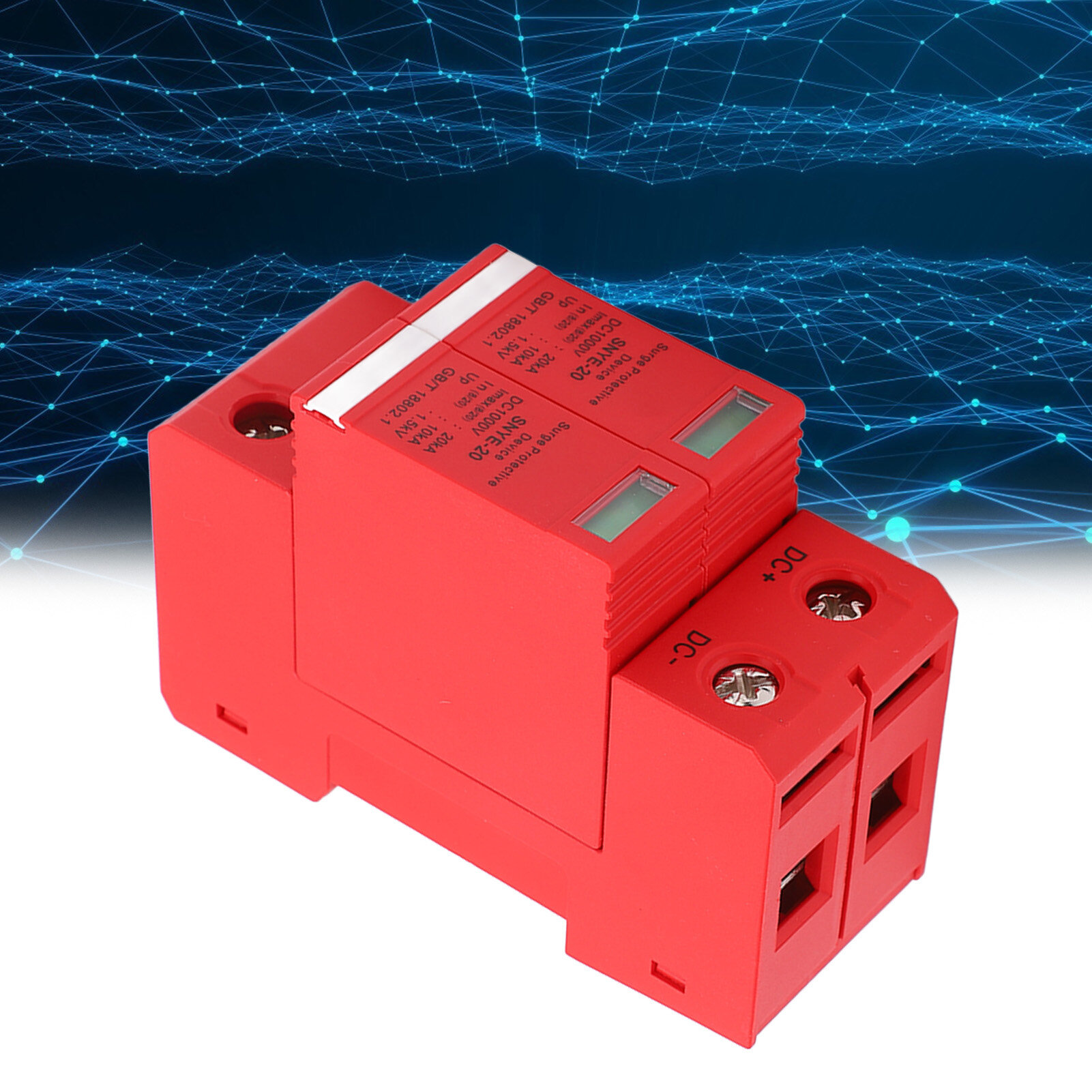 Устройство защиты от перенапряжения постоянного тока PV Огнестойкое антикоррозийное оранжевое защитное устройство от перенапряжения для распределительной коробки 1000 В 2P