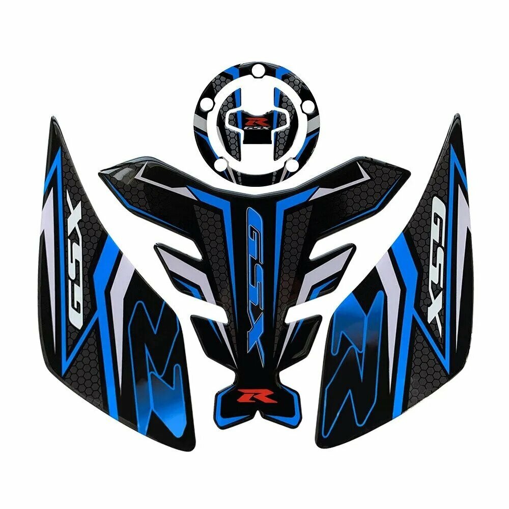 Наклейки карбон 5D для мотоцикла Suzuki GSX-R750 / 600 / 1000 - защита бака и декор