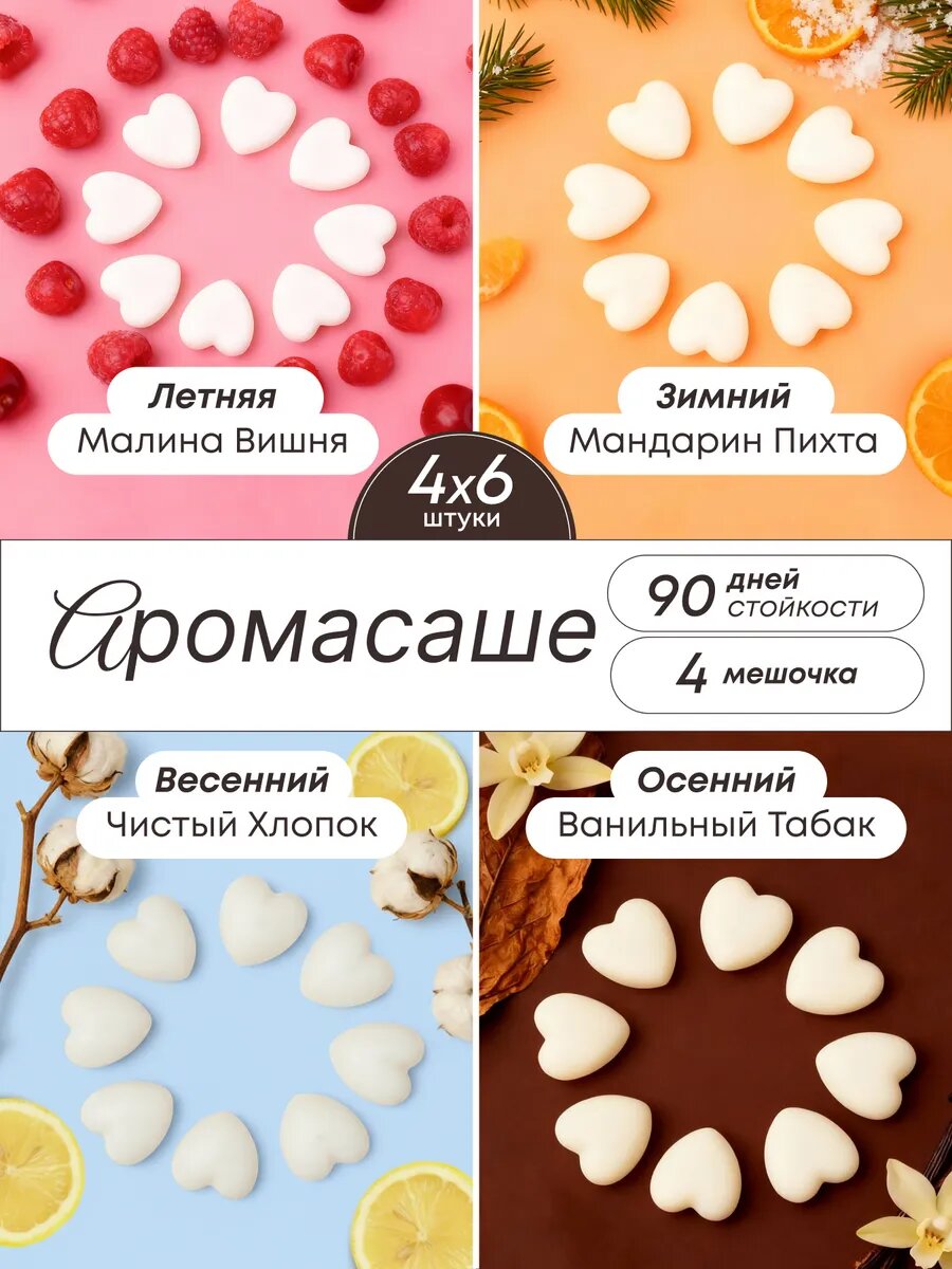 Ароматическое саше для белья в шкаф ARANTA Decor 24 штуки