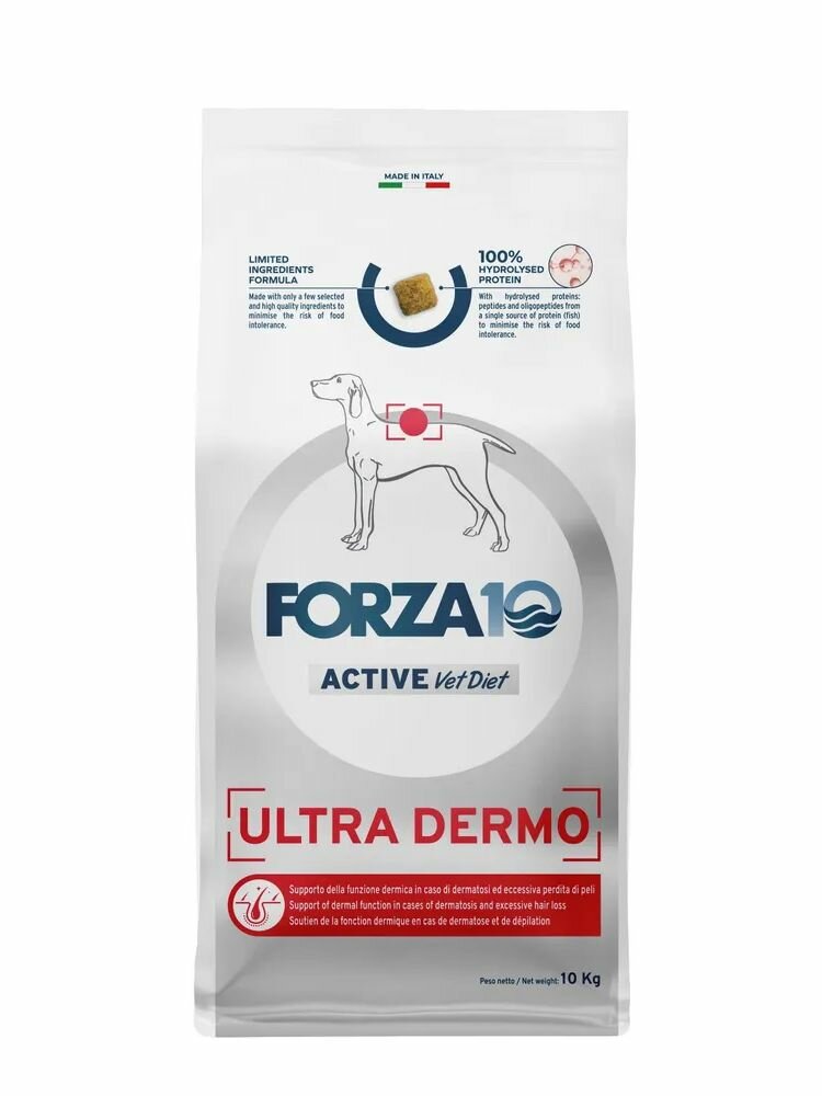 Сухой корм для собак ULTRA DERMO для всех пород при кожных заболеваниях /рыба / 10 кг