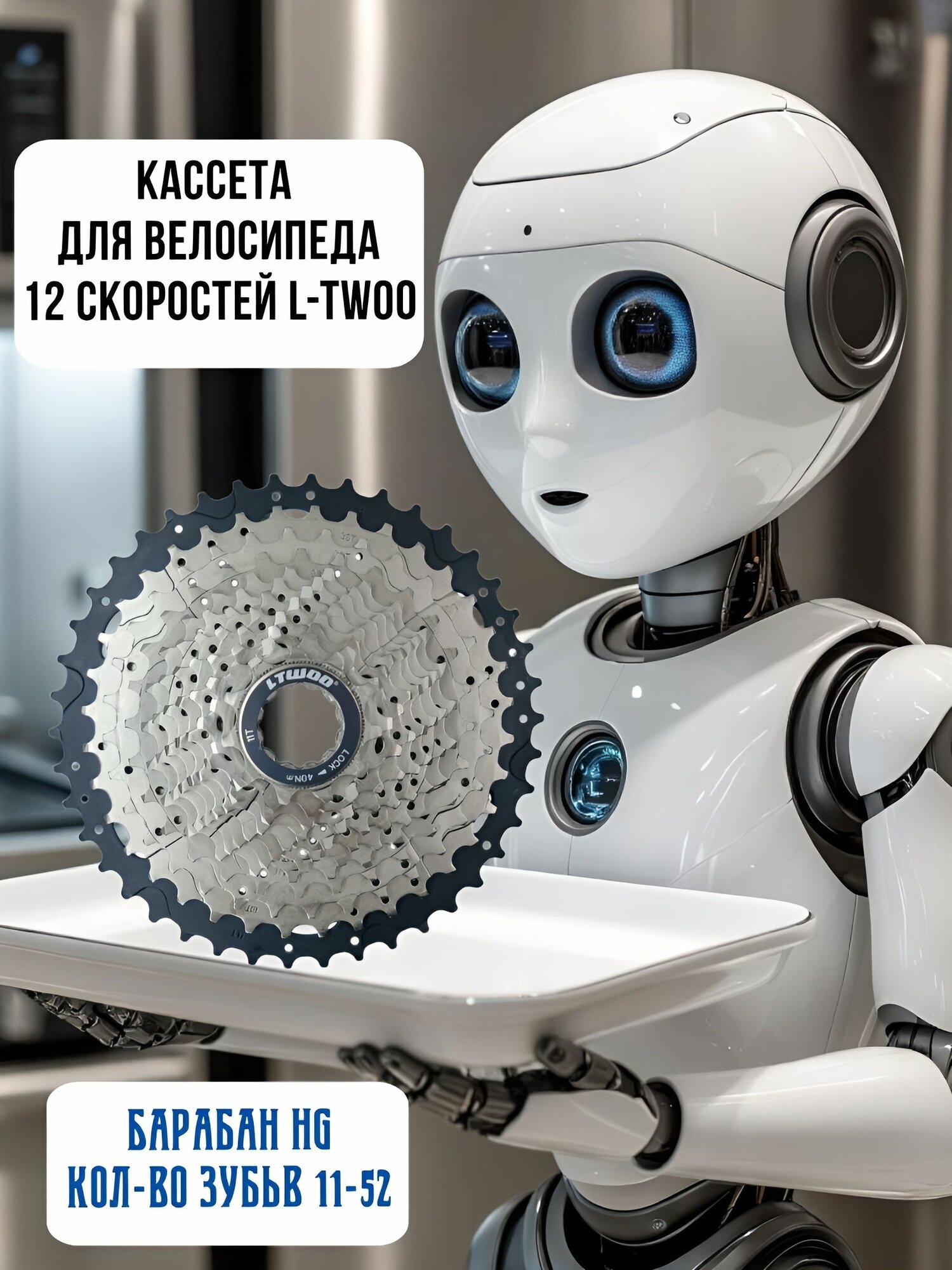Кассета для велосипеда 12 скоростей L-Twoo CS-A12 кол-во зубьев 11-52 без заводской упаковки