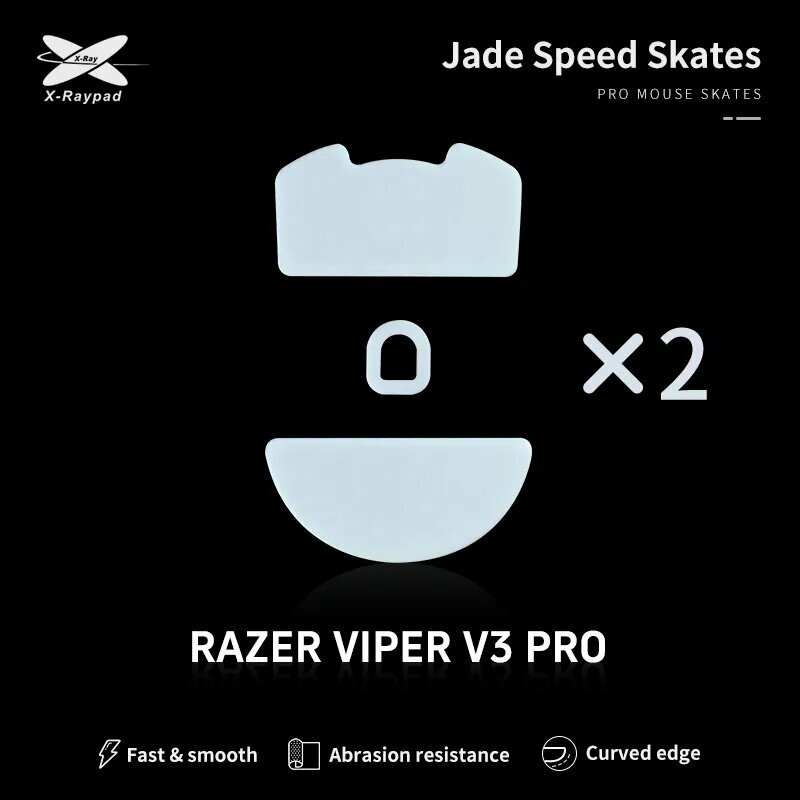 Ножки для мыши (глайды) X-raypad Jade Speed для Razer Viper V3 Pro, комплект из 2-х наборов