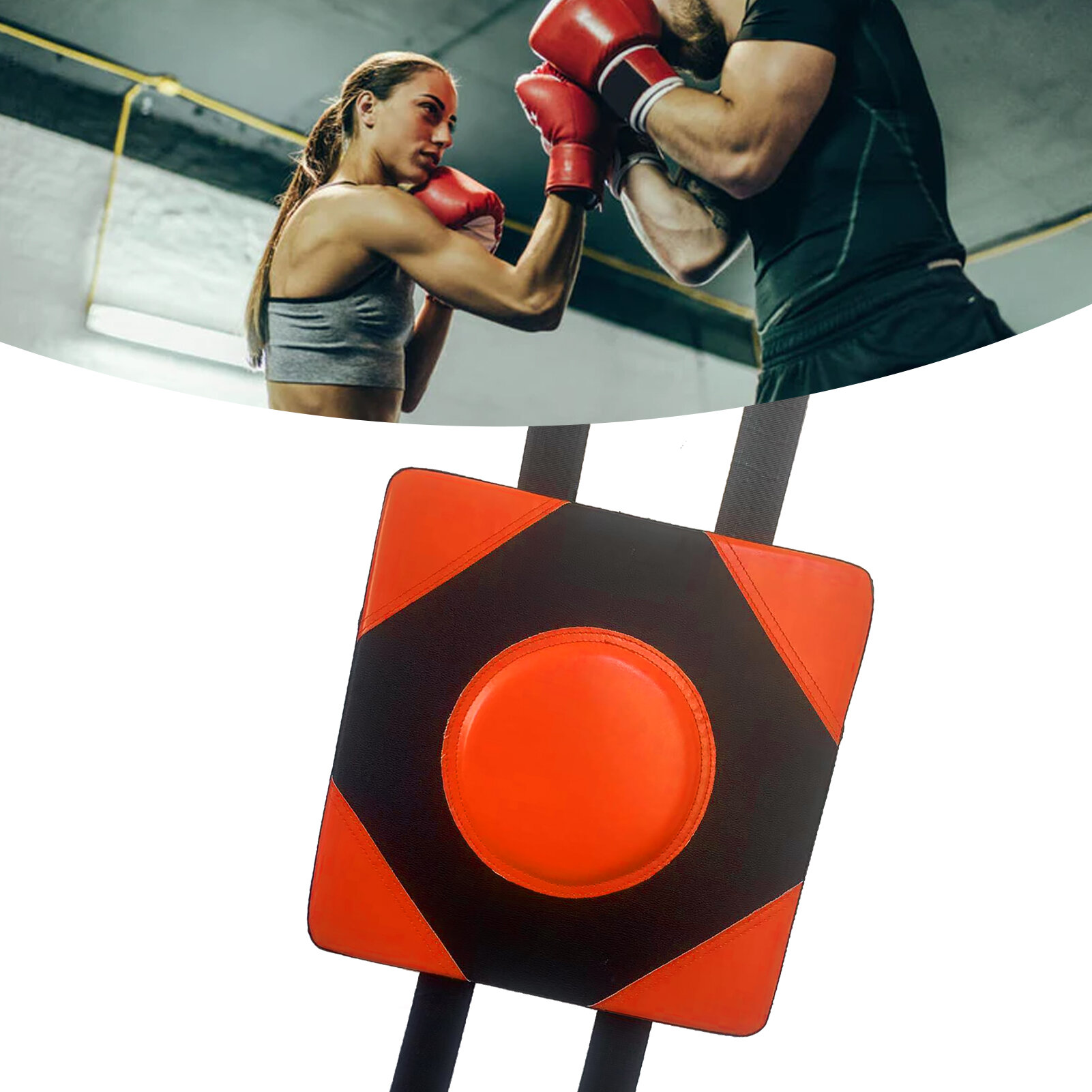 Настенный боксерский коврик с регулируемой высотой, утолщенный настенный перфоратор для мужчин и женщин, домашний оранжевый
