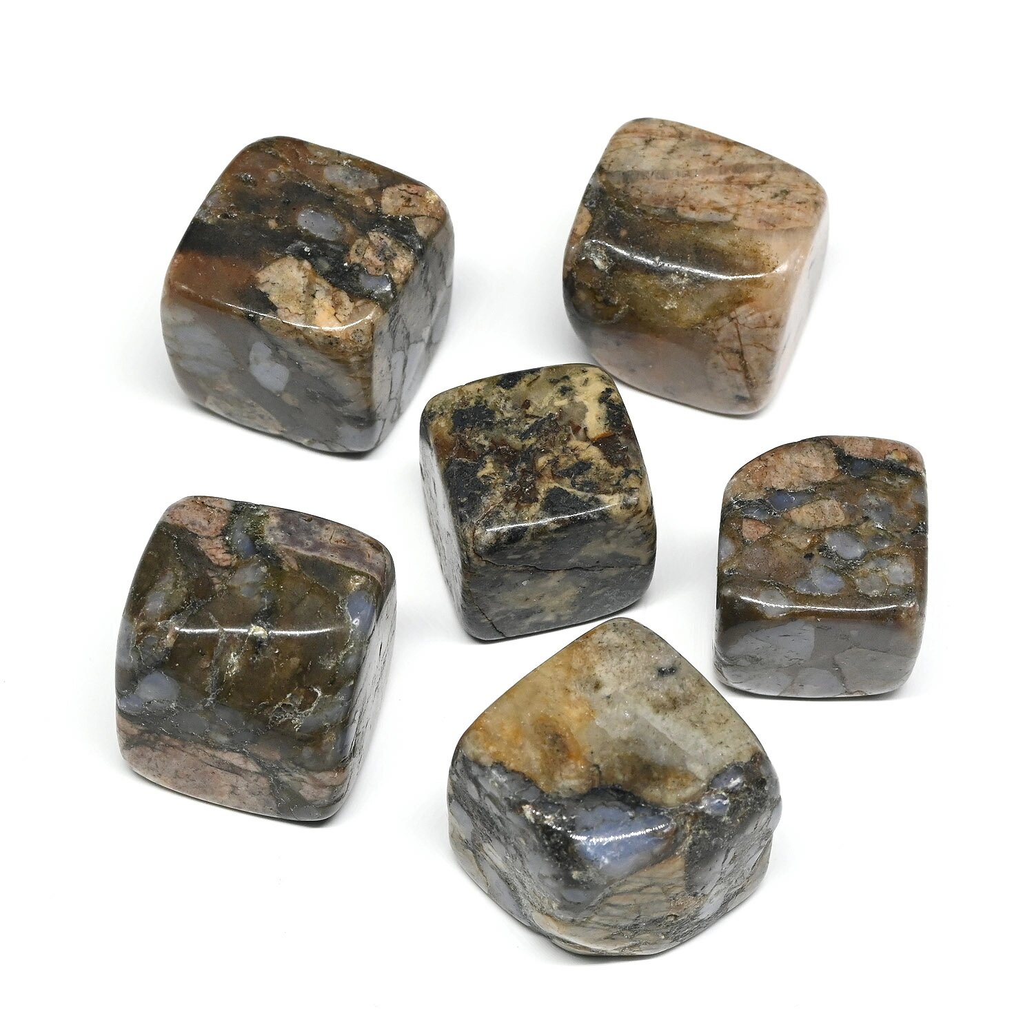 Опал валунный (Боулдер) галтовка фракция 17-20мм, упаковка 100г .