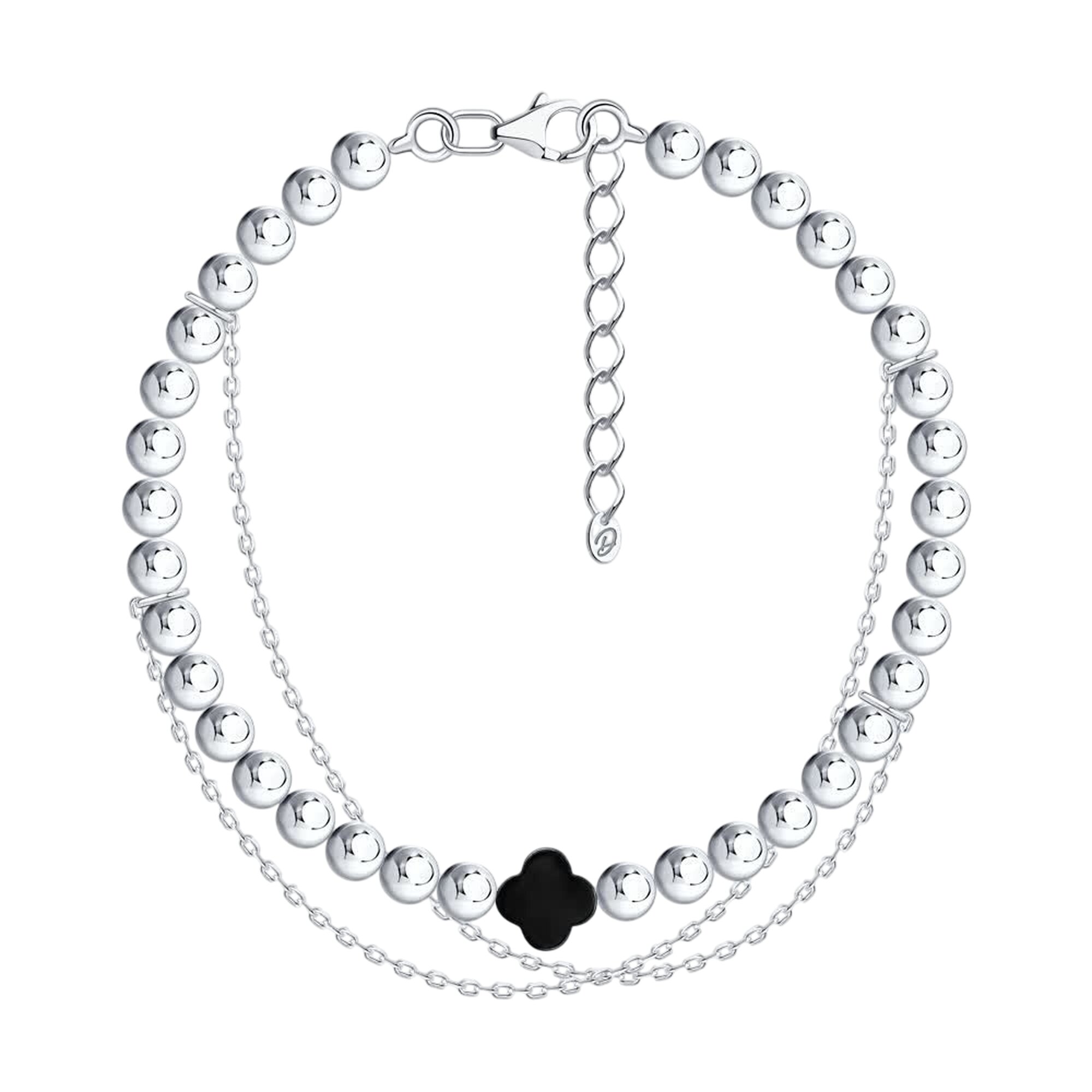 Браслет, серебро, 925 проба, родирование