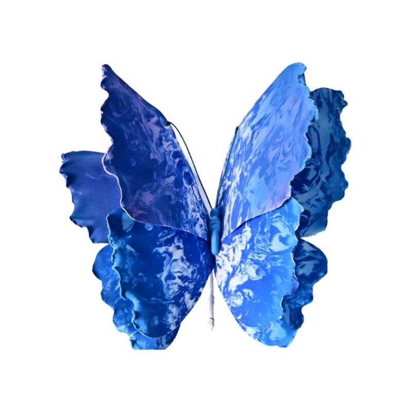 Имитация ручной работы, цветок PE цвет бабочки украшения реквизит-градиент голубая бабочка