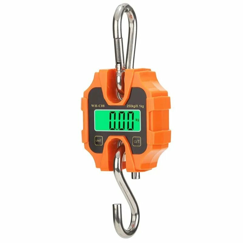 Электронные весы для багажа WH-C08 с максимальным весом 250 кг, подсветка автоматическое выключение весов