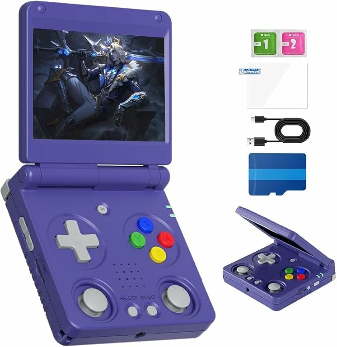 Портативная игровая консоль в стиле ретро Anbernic RG34XXSP 2025,64 ГБ 3,4-дюймовый горизонтальный экран, поддержка 5G WIFI и BT4.2