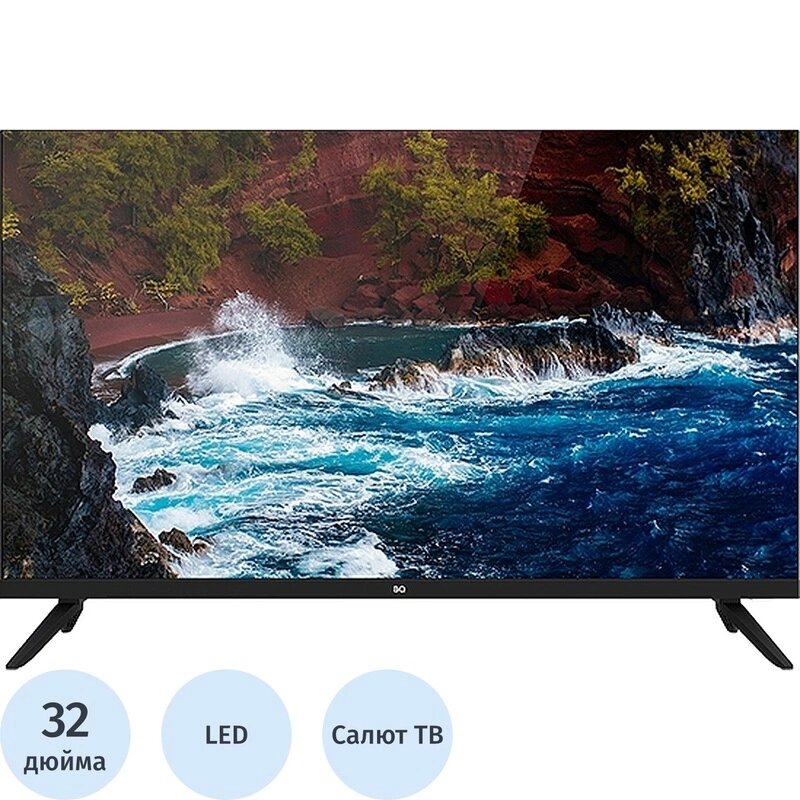 Телевизор BQ 32FSF03B, FHD, смарт (Салют ТВ)