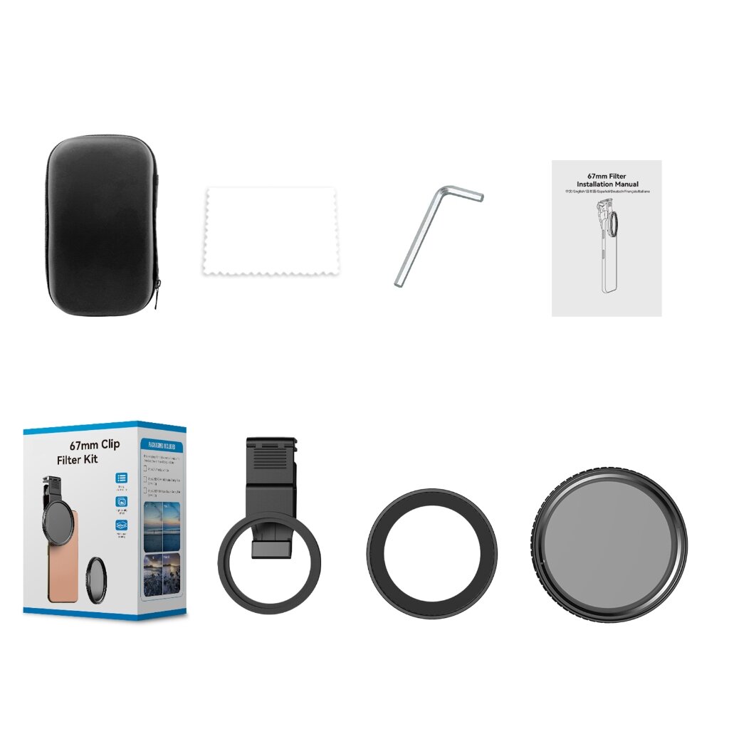 5 Ступеней регулируемого фильтра нейтральной плотности для телефона 16 15 14 13 Объектив камеры телефона ND Фильтры Фильтр ND2-ND32 с зажимом