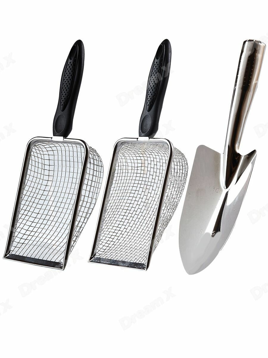 2 Шт. Просеиватель почвы для садоводства с садовой лопатой и ручным шпателем