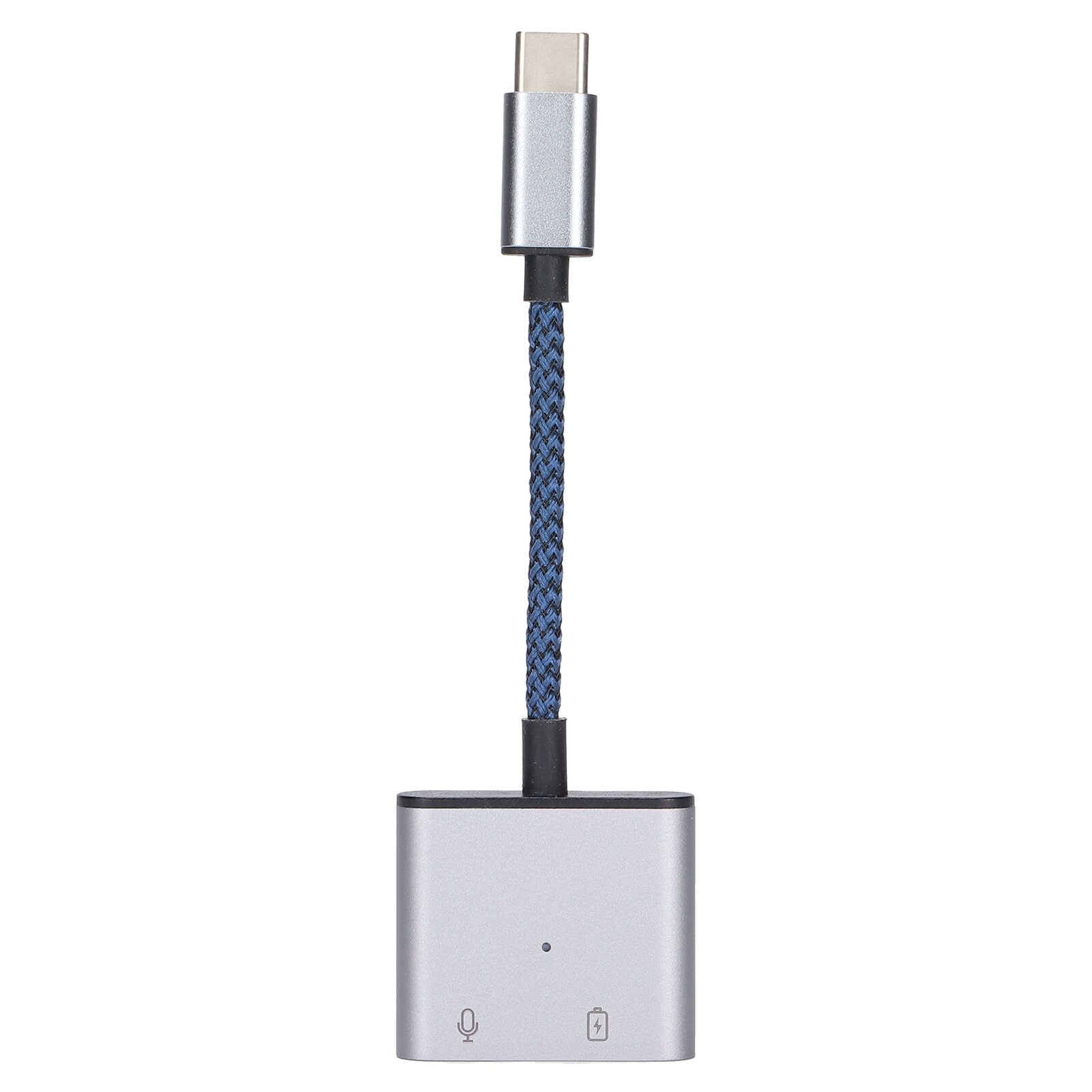 2 в 1 тип C, чтобы тип C аудиоудиционное адаптер Тип C в Aux Jack с USB C PD 60W Адаптер быстрая зарядка Bleu