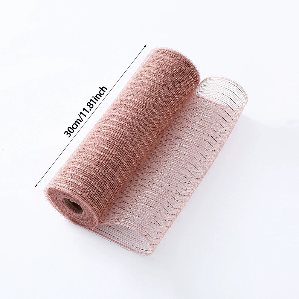 Новая лента для рождественской елки 26 см, золотая и серебряная сетчатая ткань, сделай сам, рождественские украшения,